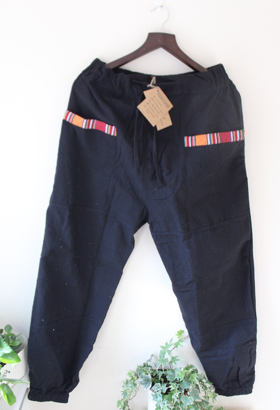 Boho Hopper Pants – 100% Premium Cotton, Eco-friendly | Handmade Unisex ...