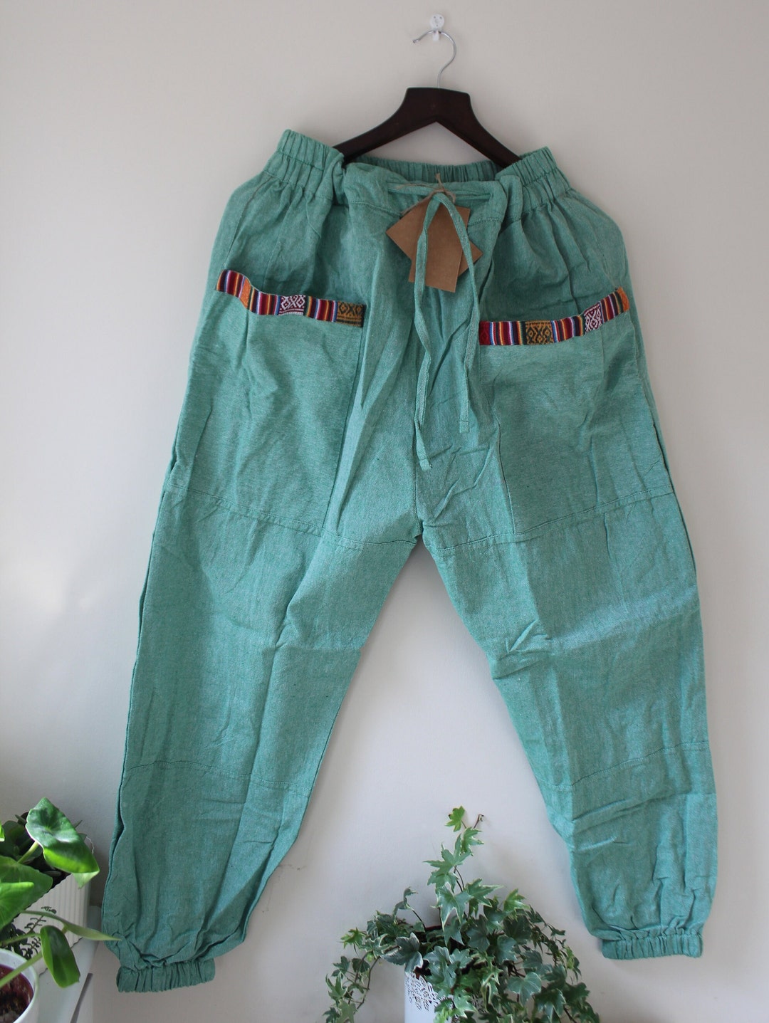 Boho Cotton Hopper Pants – Handmade Unisex Trousers, Beachwear - Etsy