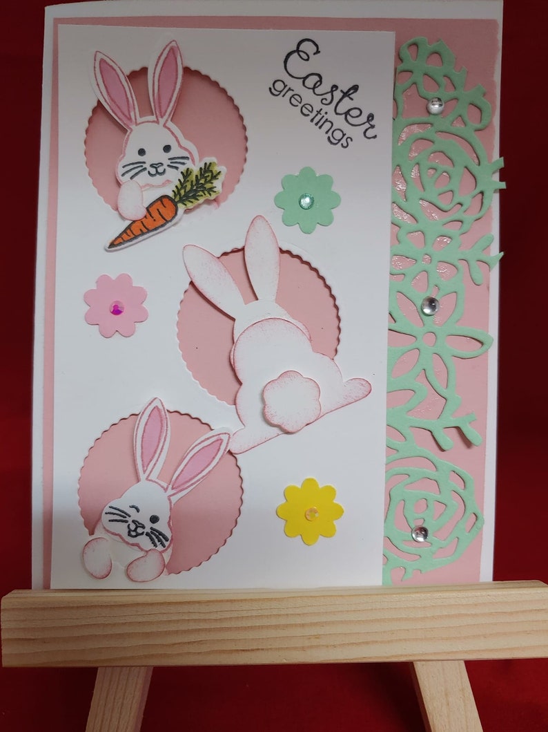Adorable Handmade Easter Bunny Card - Etsy