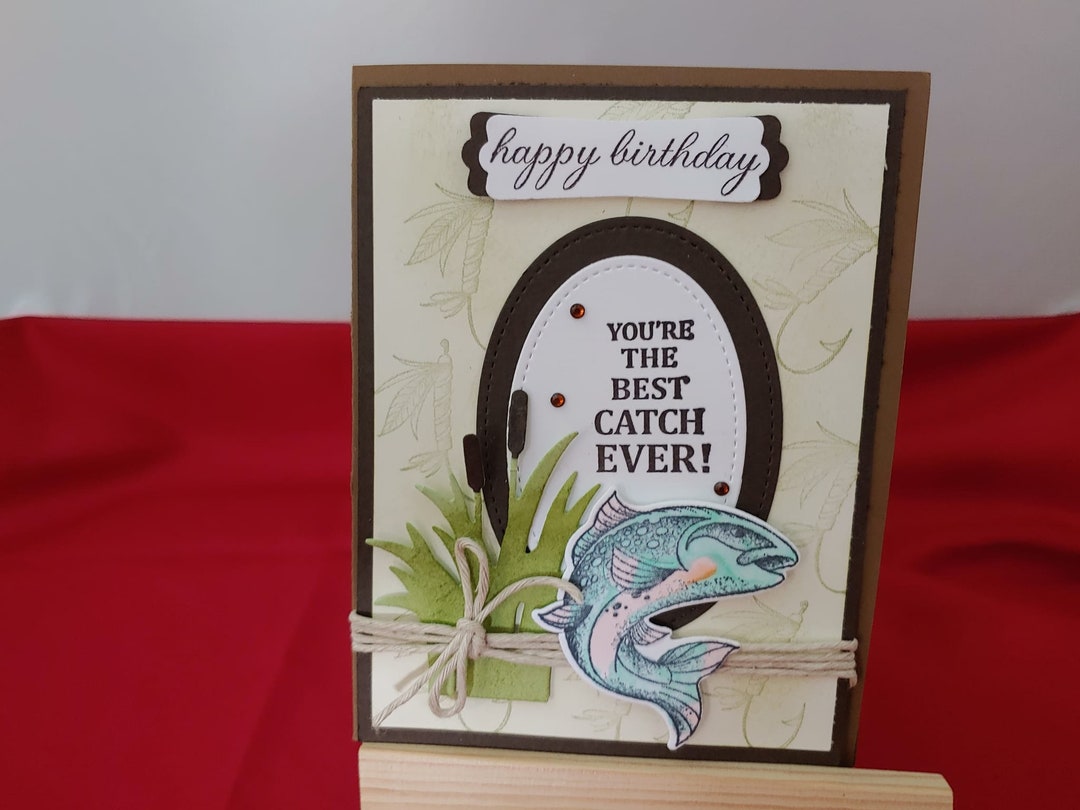 Birthday Card - "best Catch Fish" Handmade - Etsy