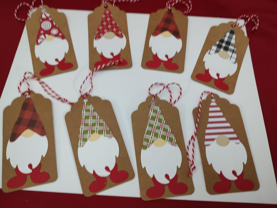 Adorable Gnome Christmas Tags Handmade - Etsy
