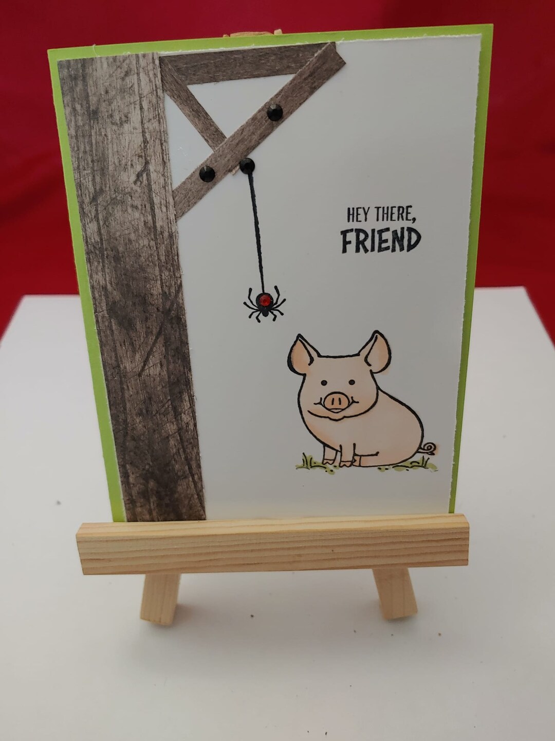 Handmade Greeting Card - Wilbur the Pig and Charlotte - Etsy