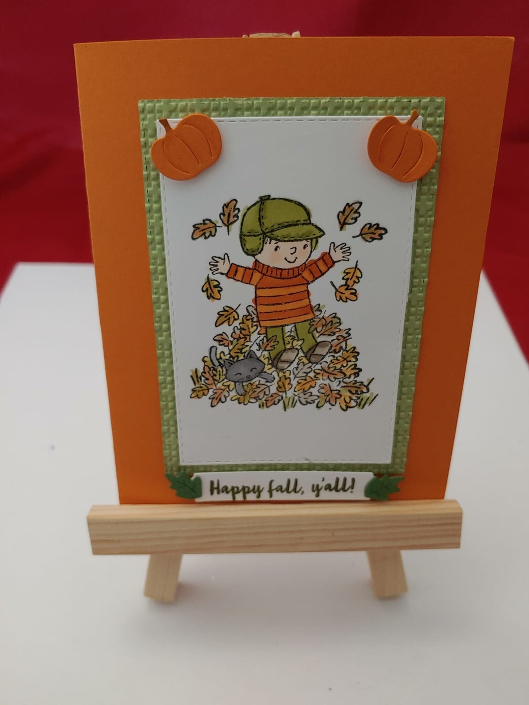 Handmade Fall Greeting Card - "happy Fall Y'all - All Occassion - Etsy