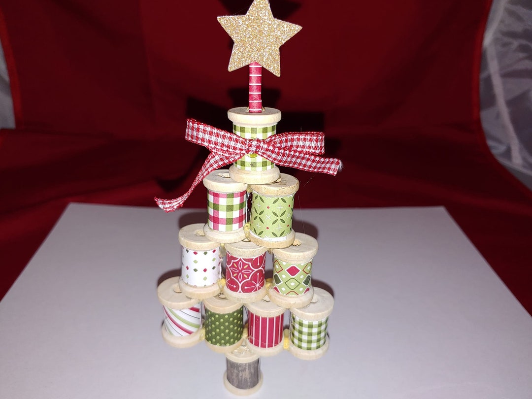 Adorable Christmas Tree Made From Sewing Spools - Etsy
