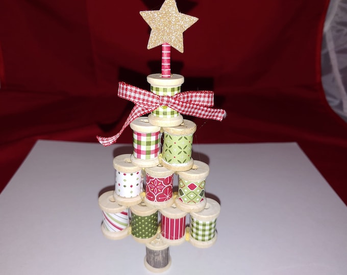 Adorable Christmas Tree Made From Sewing Spools - Etsy