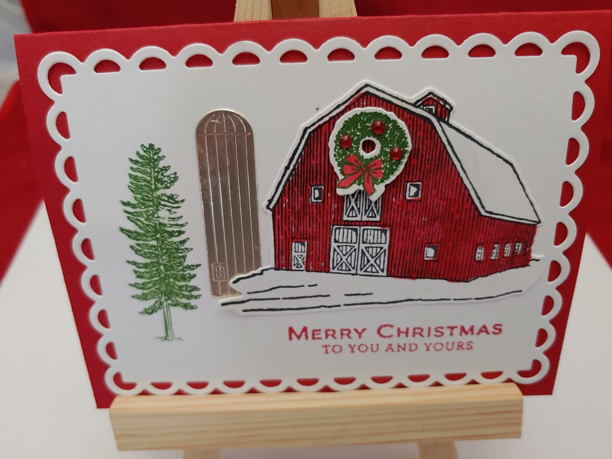 Christmas Barn - Handmade Greeting Card - Etsy