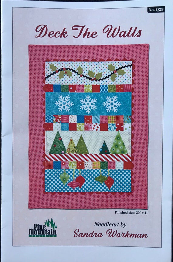 Deck the Walls Wall Quilt Pattern by Sandra Workman for Pine | Etsy