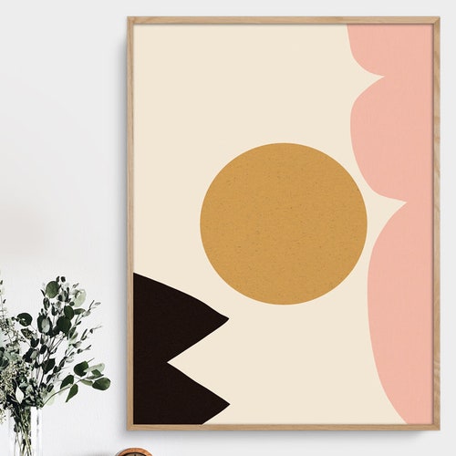 Mid Century Modern Digital Download Neutral Color Print | Etsy