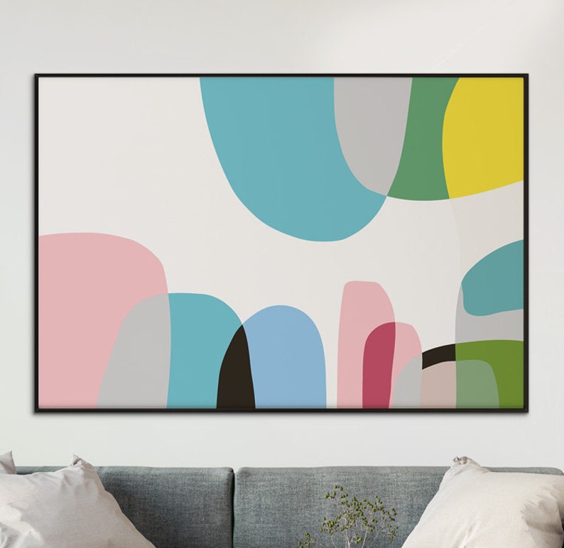 Large Printable Art Mid Century Modern Oversized Art Huge | Etsy