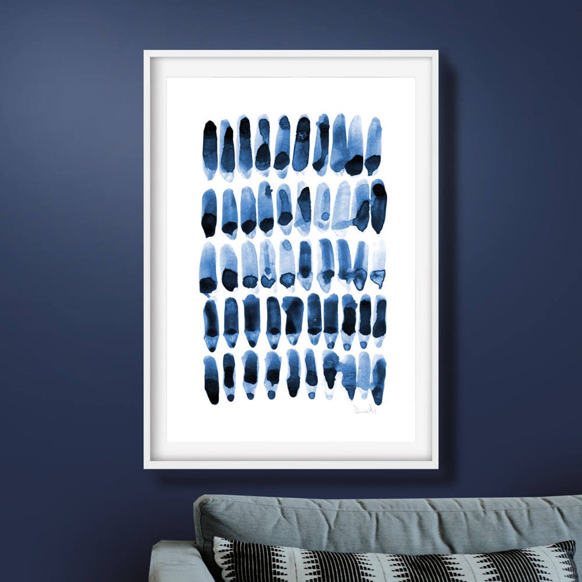 Abstract Painting Abstract Art Prints Large Wall Art Navy - Etsy