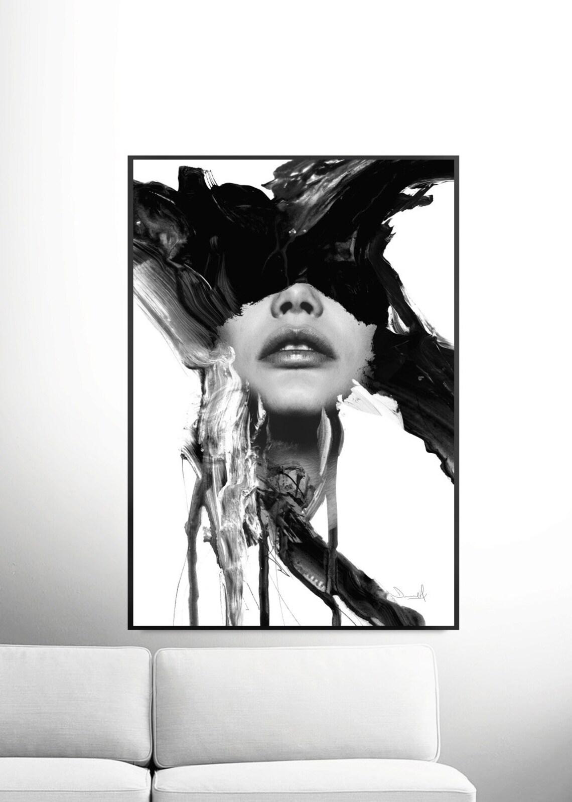 Woman Print Large Wall Art Printable Abstract Art Modern | Etsy