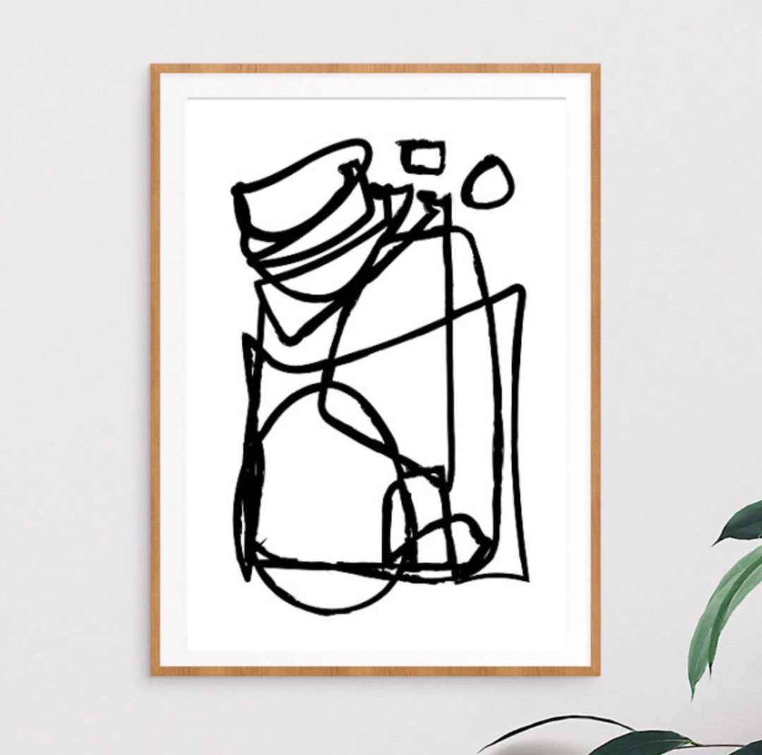 Abstract Wall Art,abstract Drawing, Printable Wall Art, Minimal Wall ...