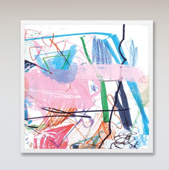 Square Prints Printable Abstract Art Colourful Art Minimal | Etsy