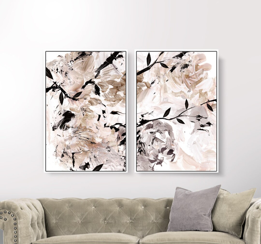 Set of 2 Prints, Abstract Art Prints, Large Wall Art, Printable ...
