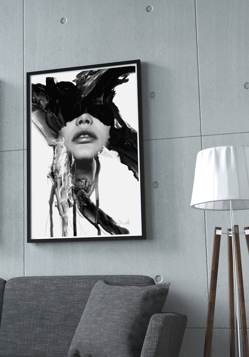 Woman Print Large Wall Art Printable Abstract Art Modern | Etsy