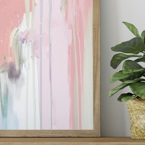 Large Abstract Art, Printable Abstract Wall Art, 16x20 Print, Pink Art ...