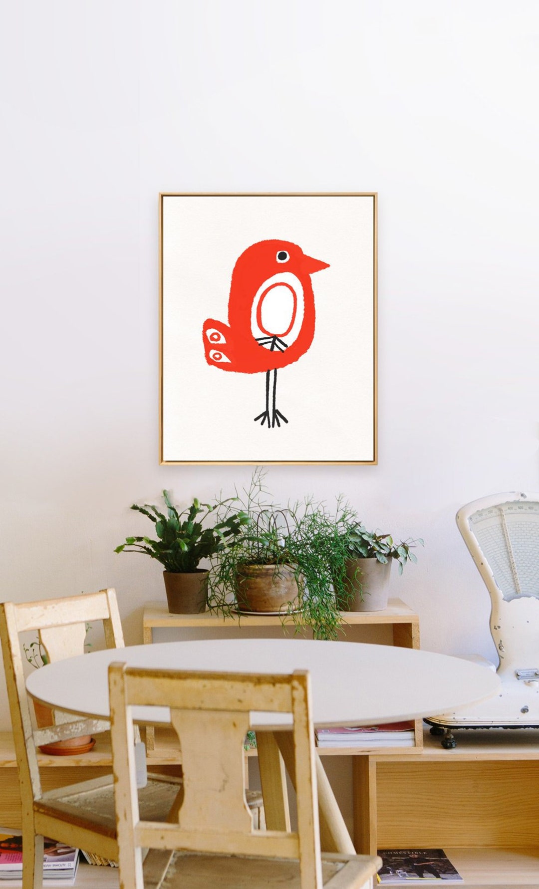 Large Printable Art, Abstract Art Prints, Scandi Prints, Red Wall Art ...