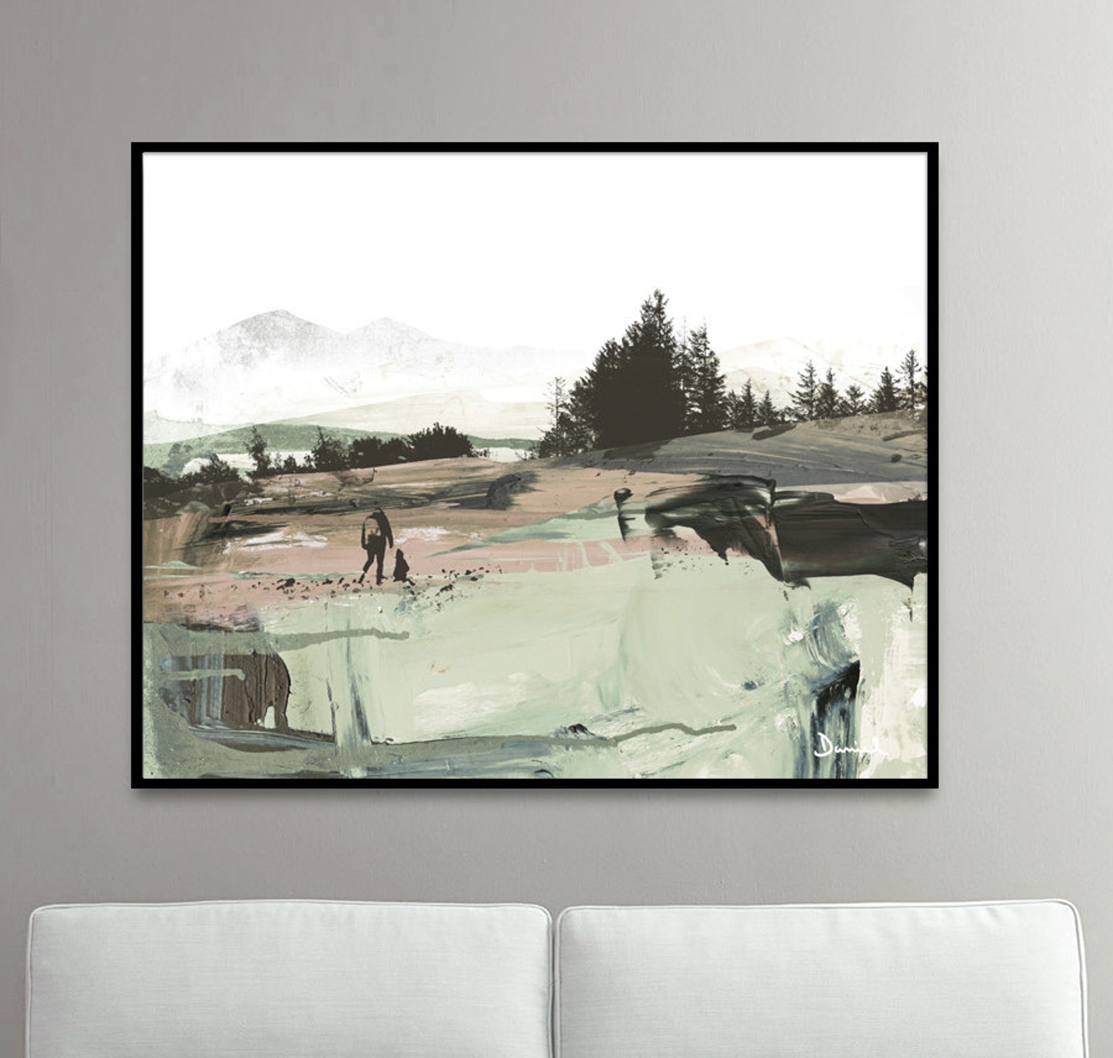 Abstract Landscape Painting DIGITAL DOWNLOAD Nature print | Etsy