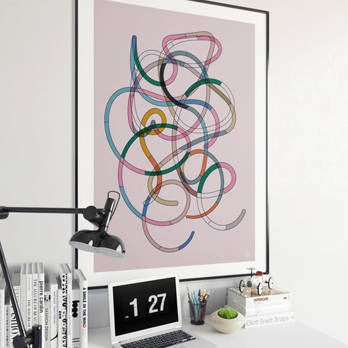 Large Printable Art Modern Art Prints Oversized Art Peach - Etsy