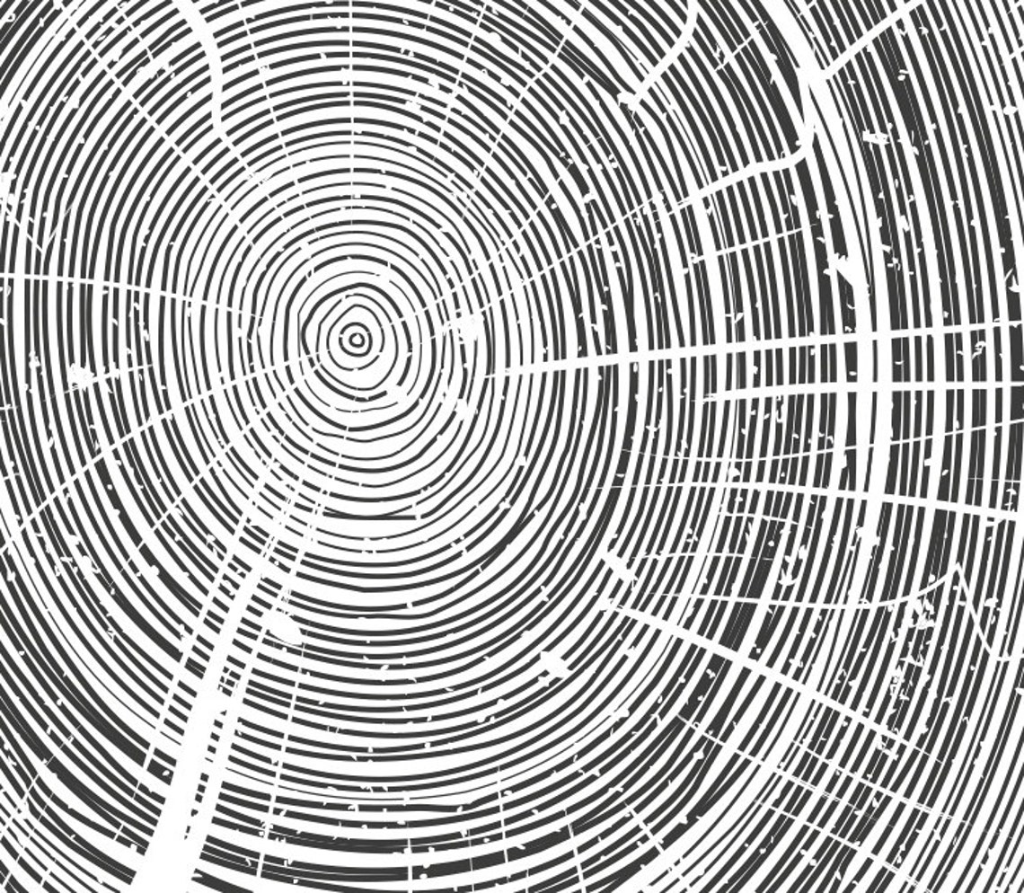 Oak Tree Rings Black and White Hand Drawn PRINTABLE English - Etsy Canada