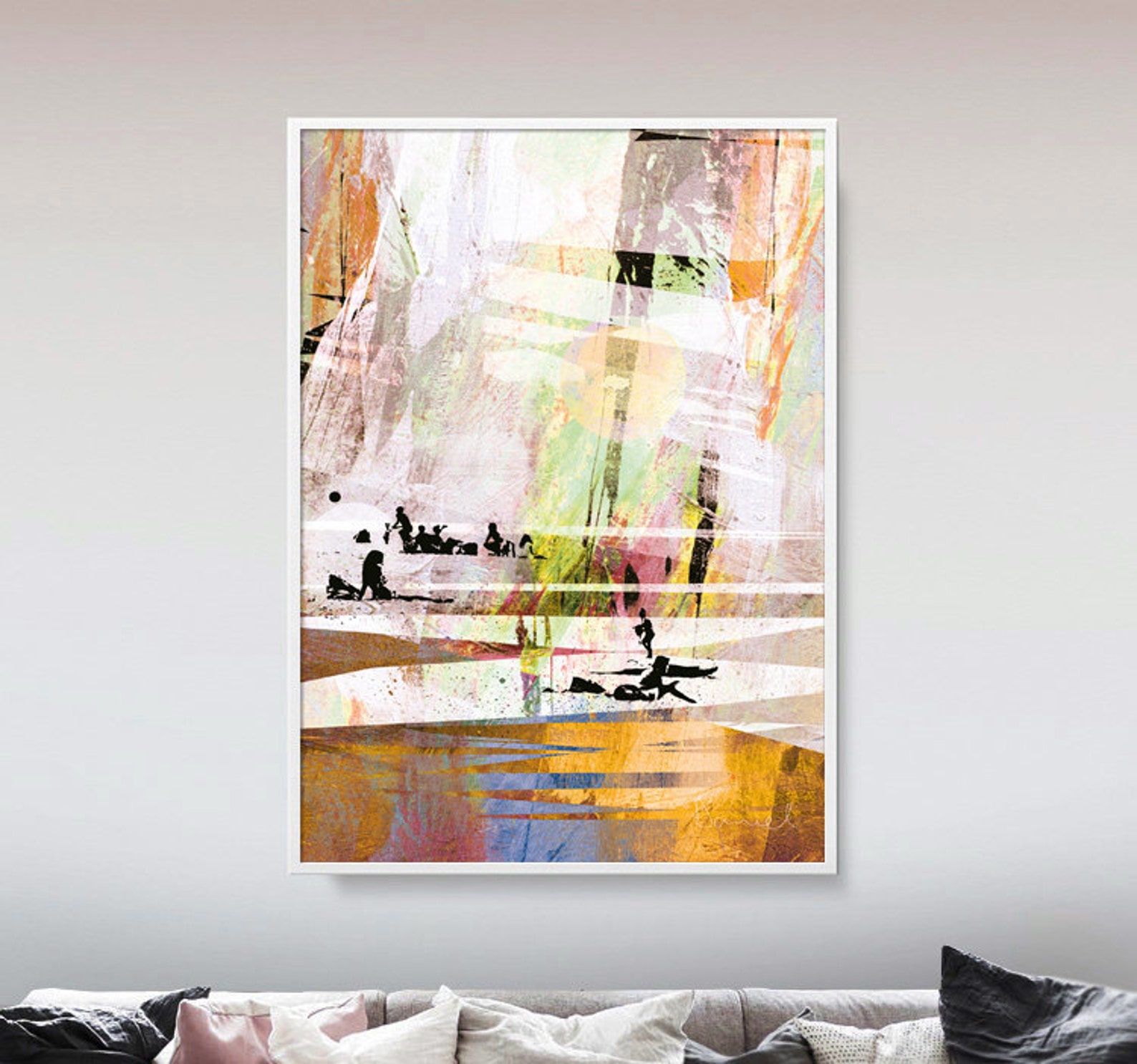 Beach Painting Surf Art Printable Abstract Art Prints | Etsy