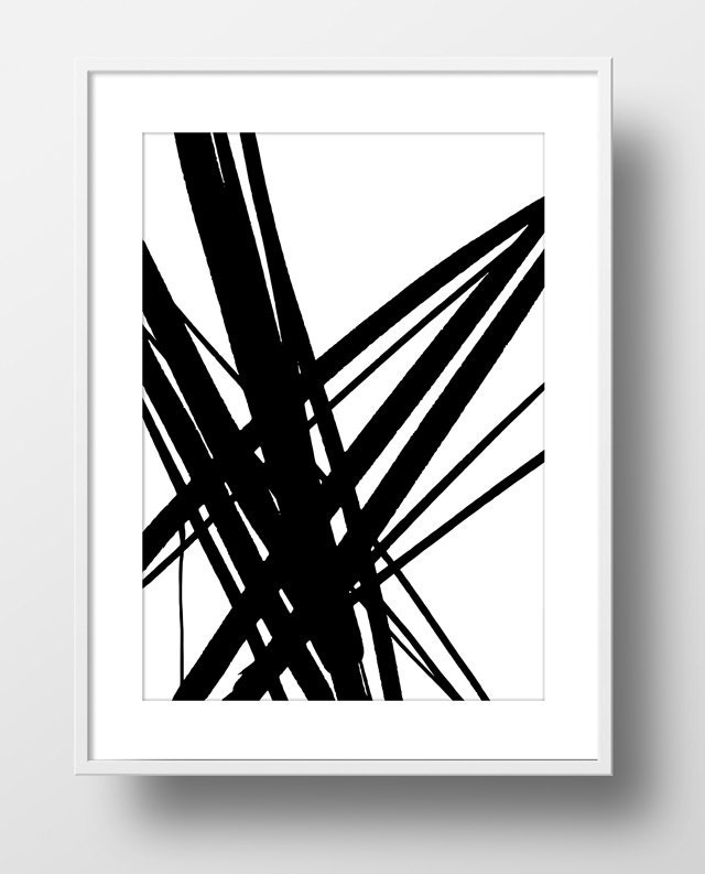 Printable abstract art instant download art black and white | Etsy