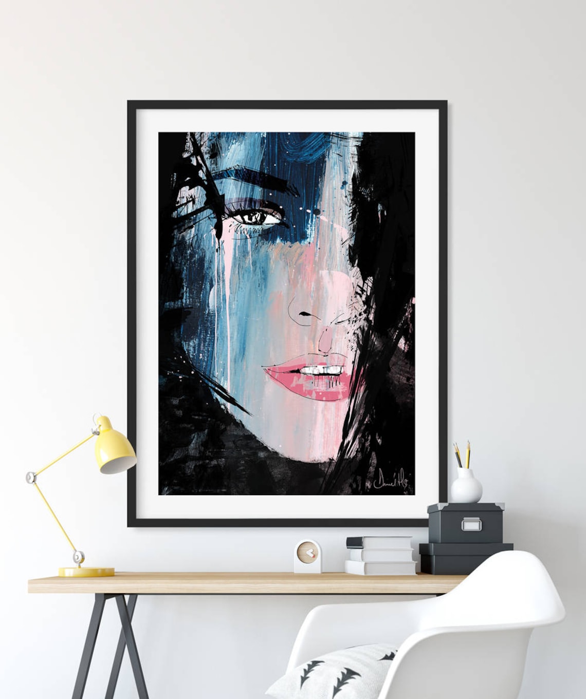 Abstract Painting Large Abstract Art Woman Print Pink and - Etsy