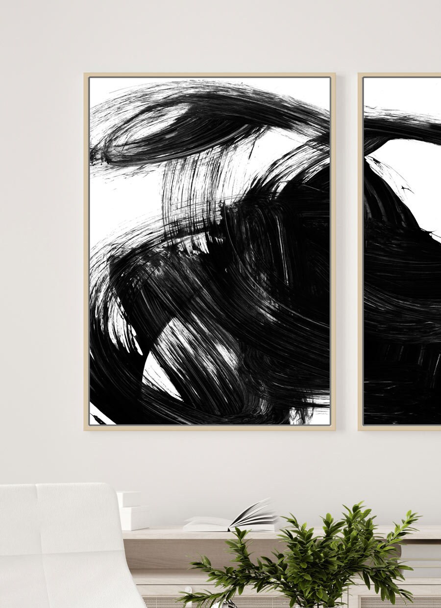 Abstract Art Print Set Set of 2 Minimal Art Printable | Etsy