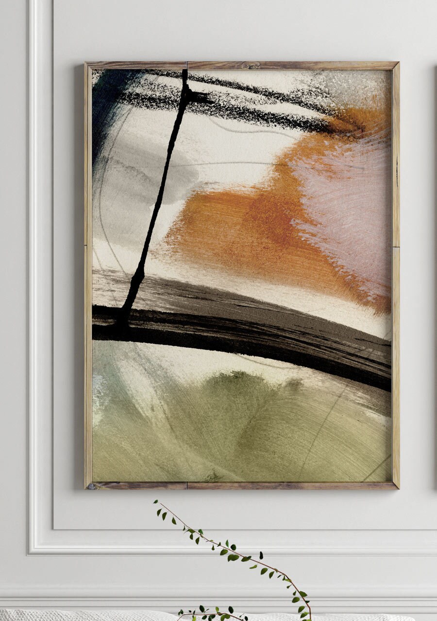 Abstract Art Print Set 2 Large Abstract Artworks Printable | Etsy