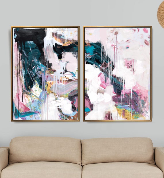 Set of 2 Prints Abstract Art Print Set 2 Abstract Prints | Etsy
