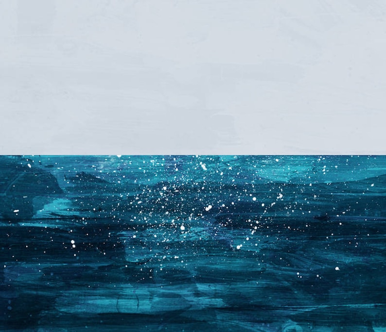 Abstract Painting Printable Abstract Art Ocean Print Navy - Etsy