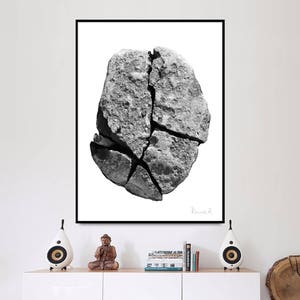 Black and White Print, Printable Art, Large Wall Art, Rock Art, A0 Art ...