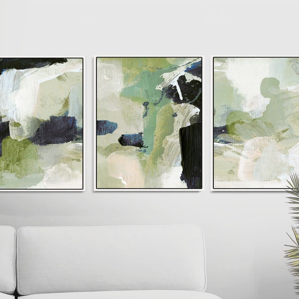 Green Abstract Art - Etsy