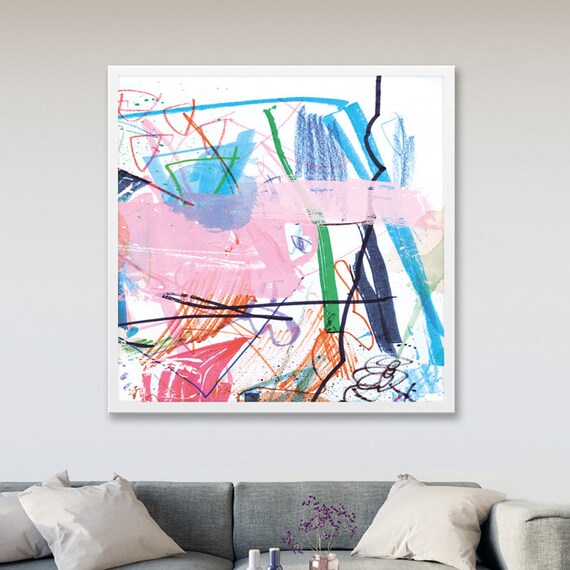 Square Prints Printable Abstract Art Colourful Art Minimal | Etsy