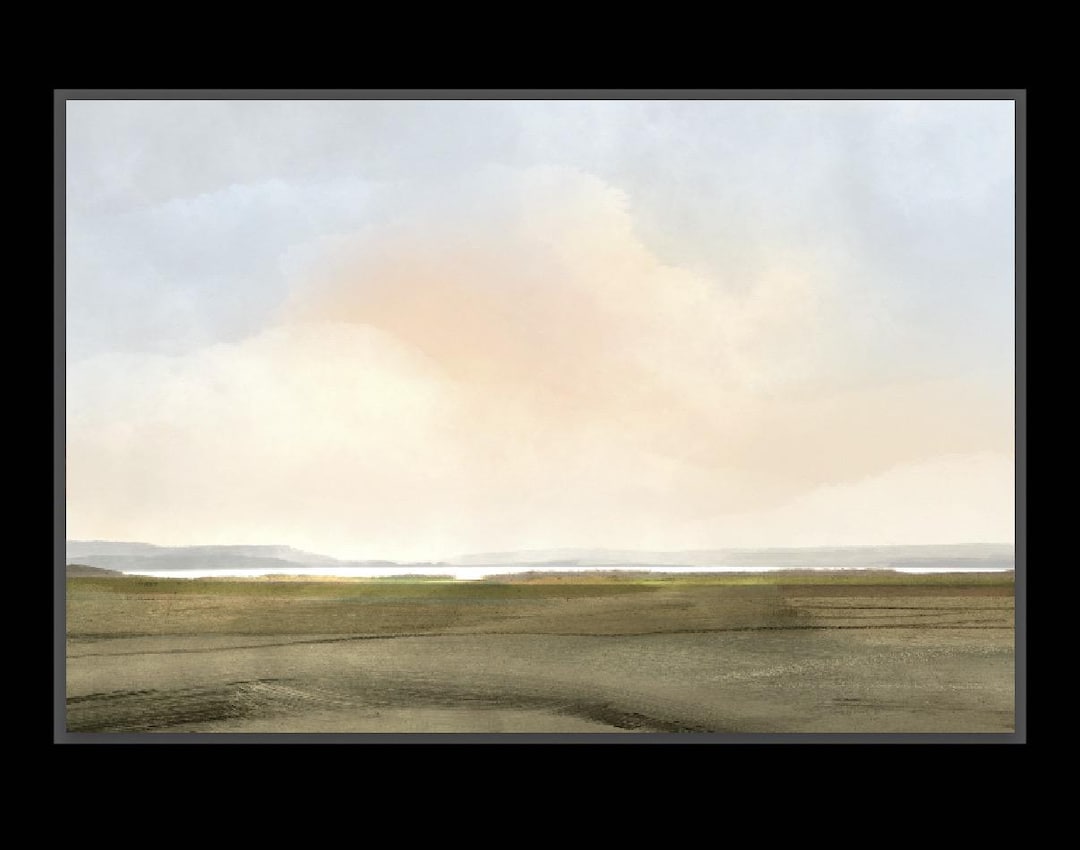 Large Neutral Landscape Painting: Modern Printable Wall Art (digital ...