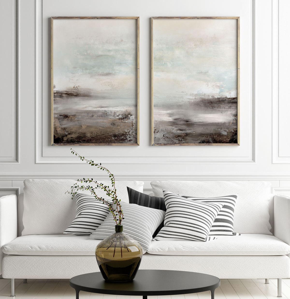 SET OF TWO Neutral Home Decor Printable Wall Art Instant Download Art ...