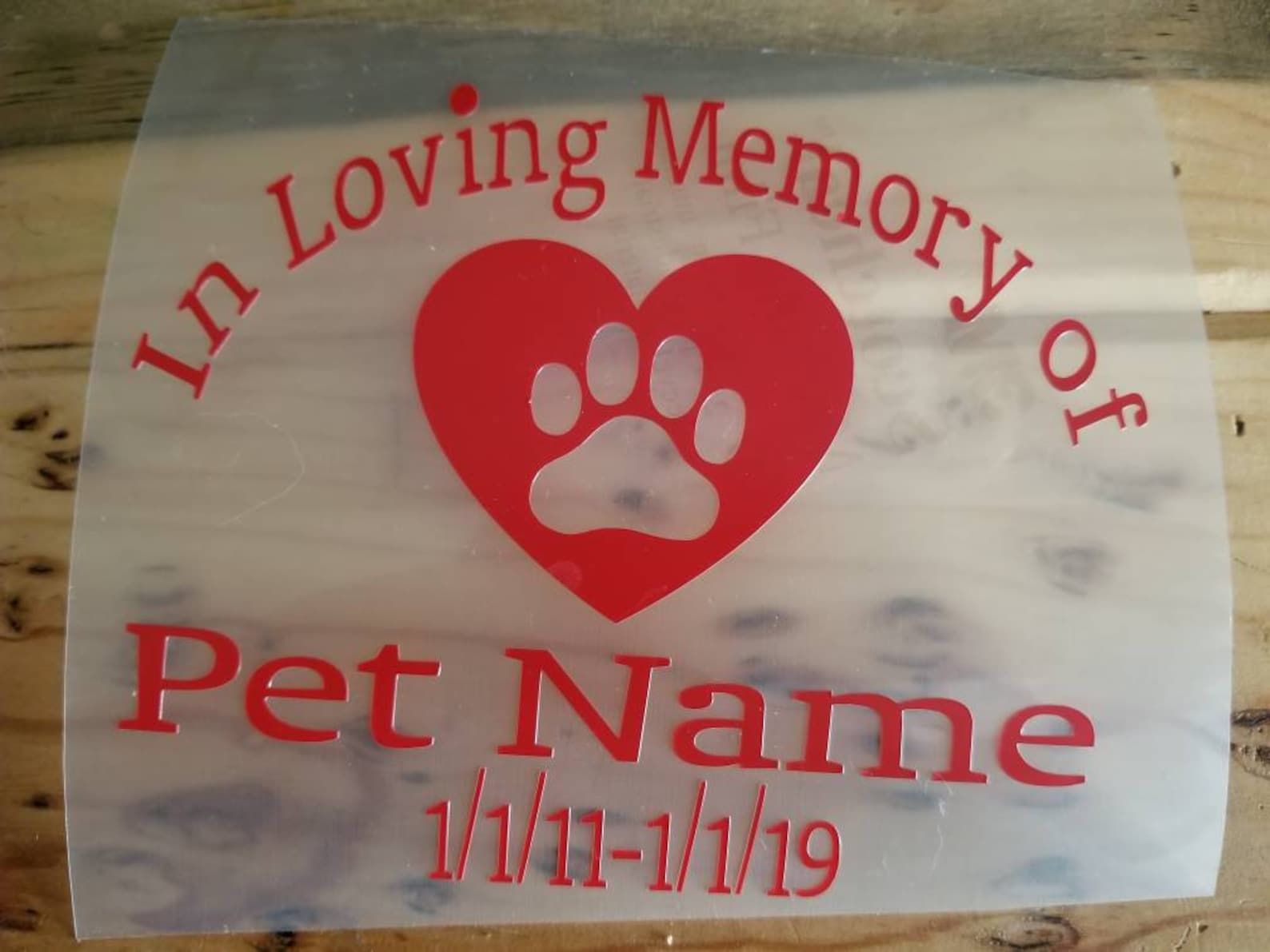 In Memory of Pet Decal - Etsy