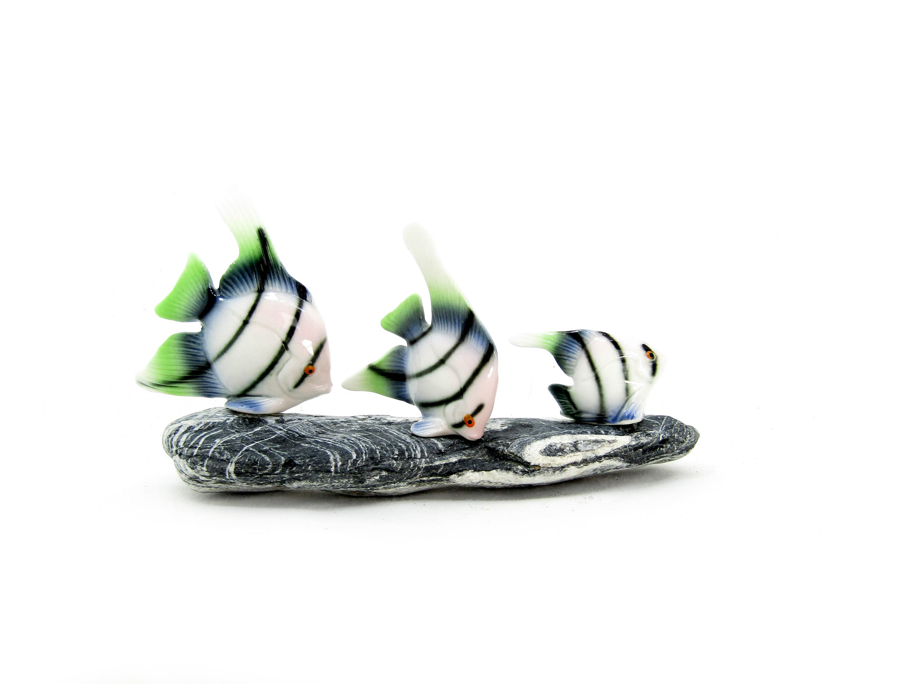 Fine Bone China Angel Fish Family 3 Vintage Highbank - Etsy