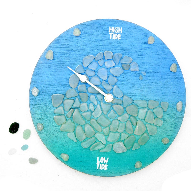 Sea Glass Clock - Etsy