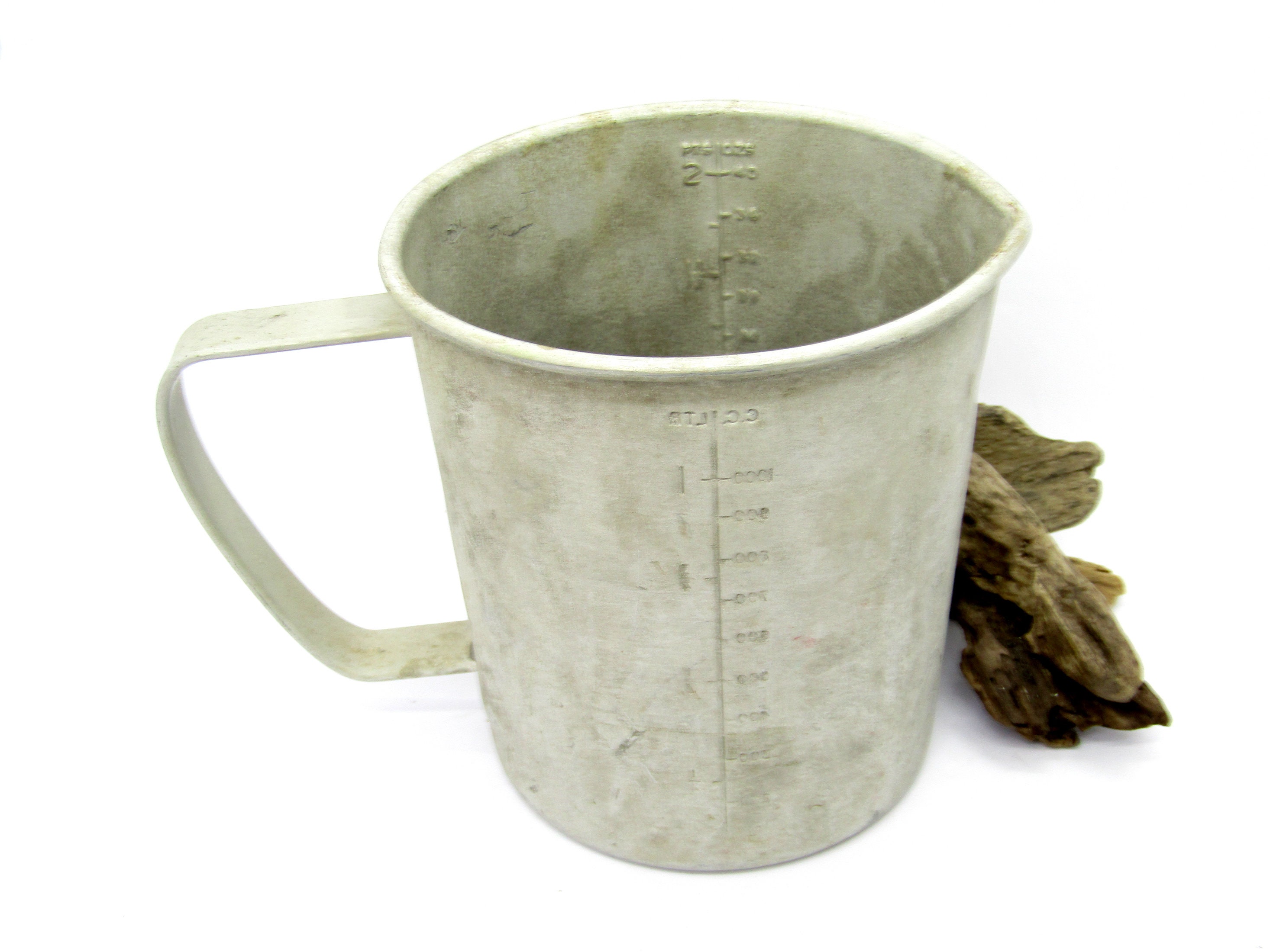 Metal measuring jug vintage aluminium tin water jug rustic | Etsy