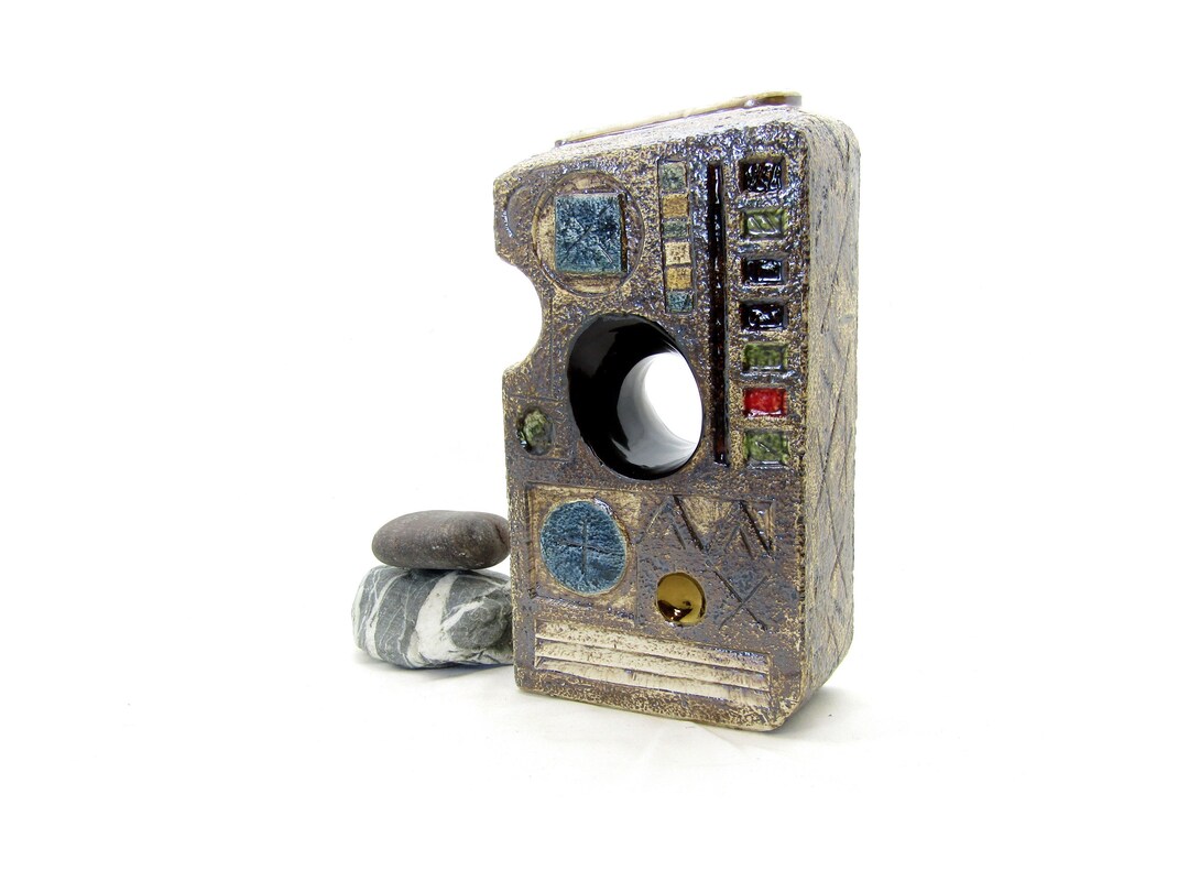 TROIKA St Ives Jug Large Sand Beige Rare Earth & Metal Glazes Real Gold ...