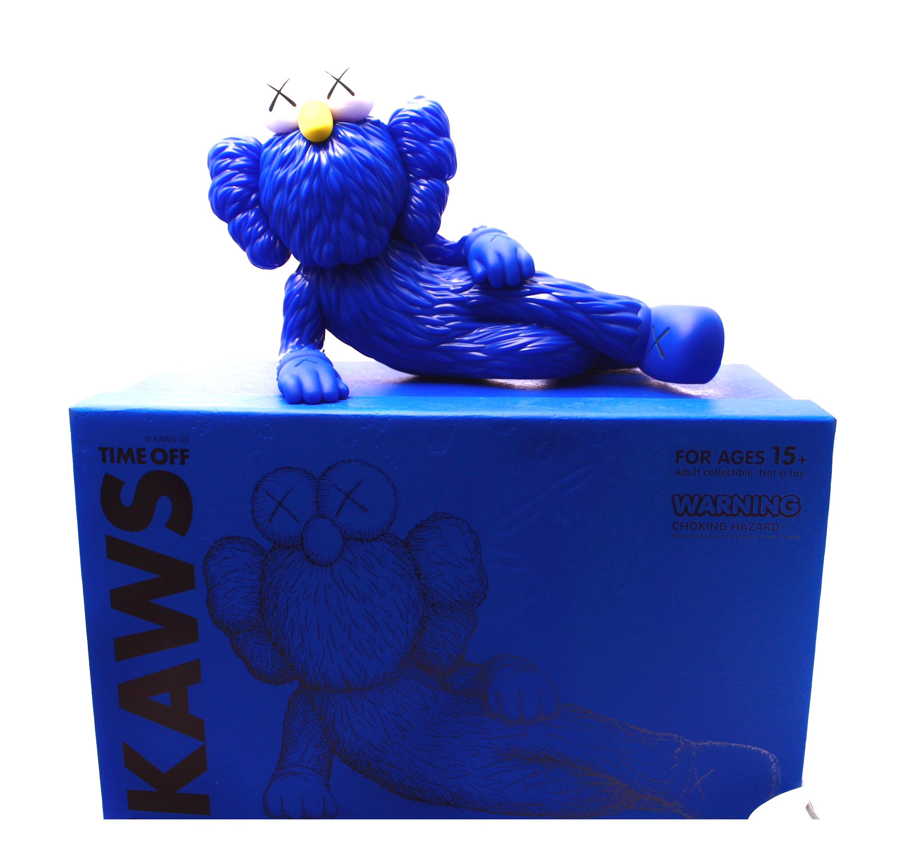 KAWS TIME OFF BLUE PINK BLACK MEDICOM TOY KAWS TIME OFF BLUE PINK BLACK MEDICOM TOY