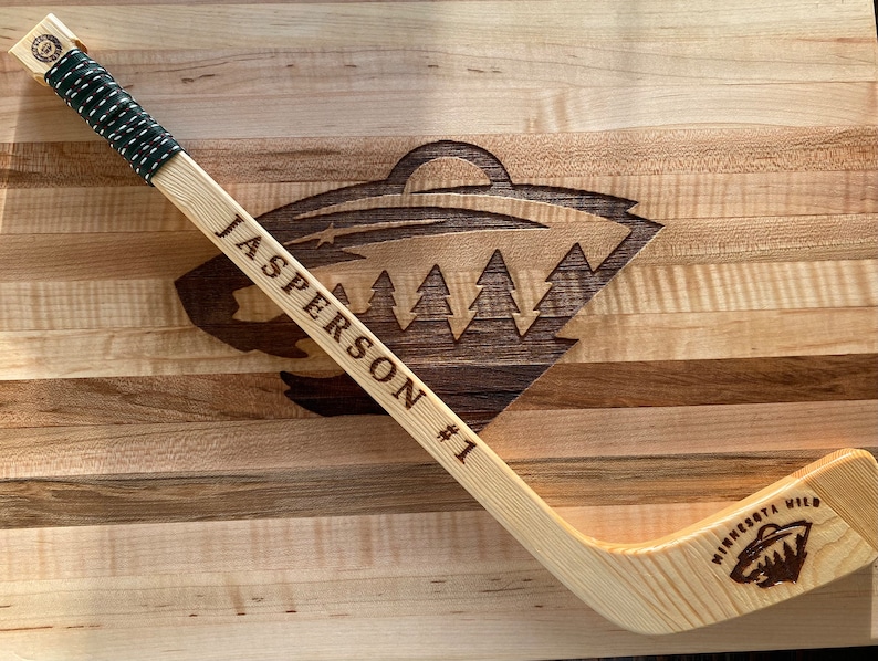 Custom Engraved 18” Mini Wooden Hockey Sticks - Etsy