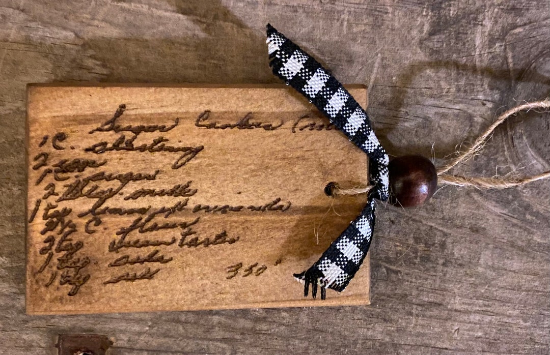 Custom Engraved Recipe Card Ornament - Etsy