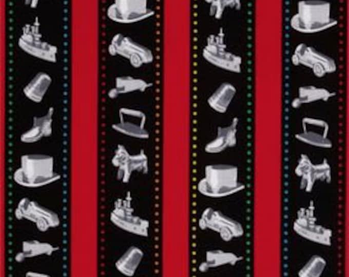 Monopoly Game Pieces 100% Cotton Official Hasbro License, QT Fabric by ...