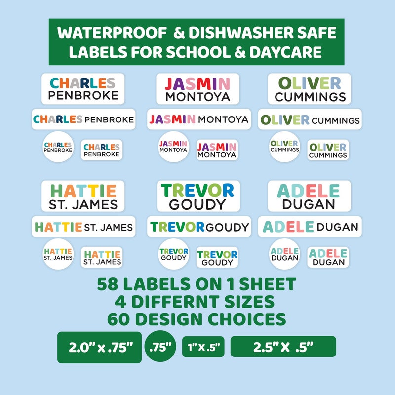 School Supply Labels - Etsy