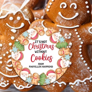 Christmas Cookie Personalized Labels, Custom Christmas Baking Stickers ...