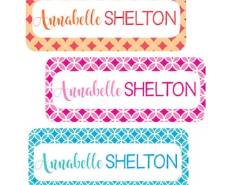 Preppy Whale Waterproof Name Labels for girls Dishwasher | Etsy