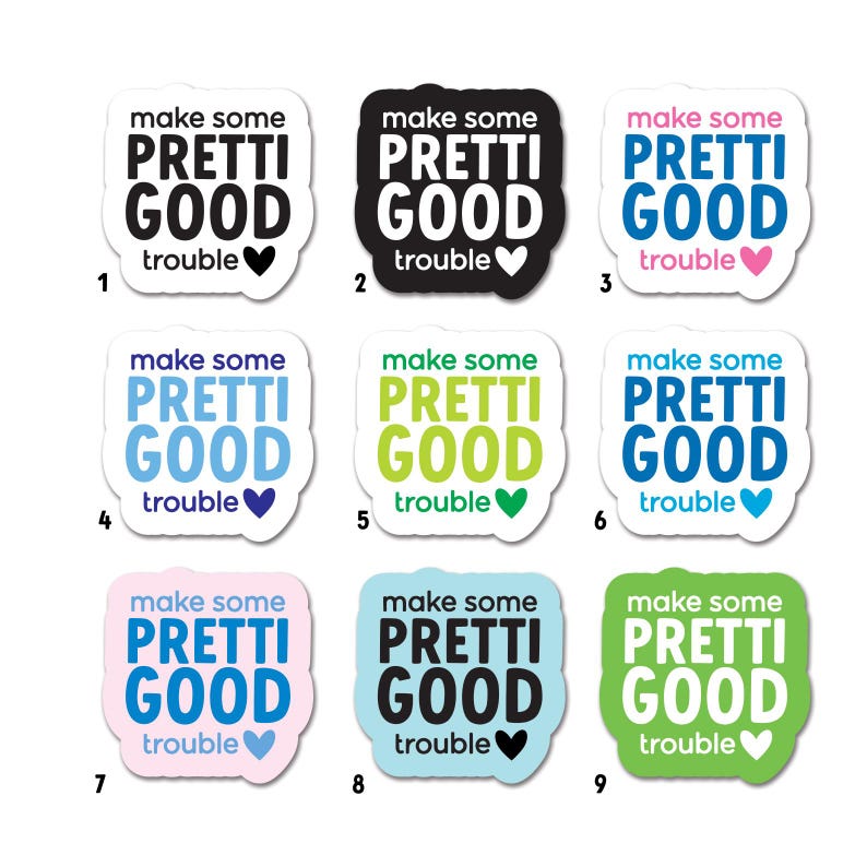 Make Pretti Good Trouble Laptop Sticker, Alex Pretti Pretty and Renee ...