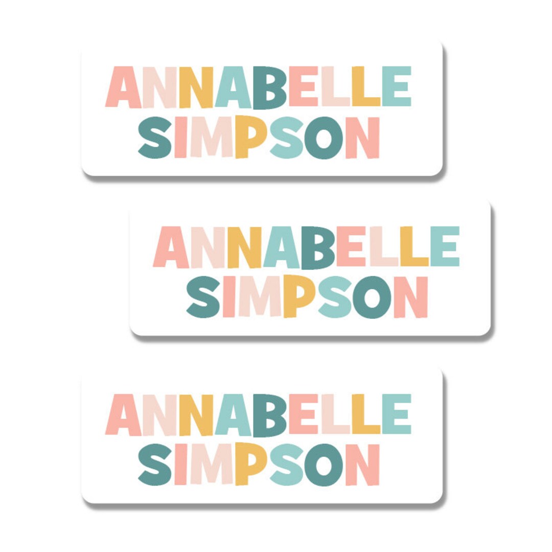 Daycare Labels | 30 Personalized Name Labels | Custom Preschool Name ...